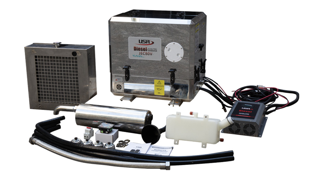 USR Kubota engine PMG Vehicle RV caravan Generator JEC60V 6kVA split ...